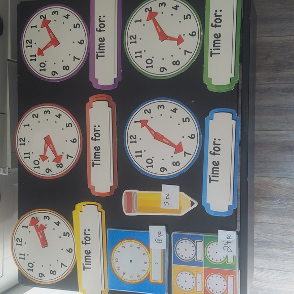 Other | Telling Time Dry Erase For Classroom Home School | Poshmark